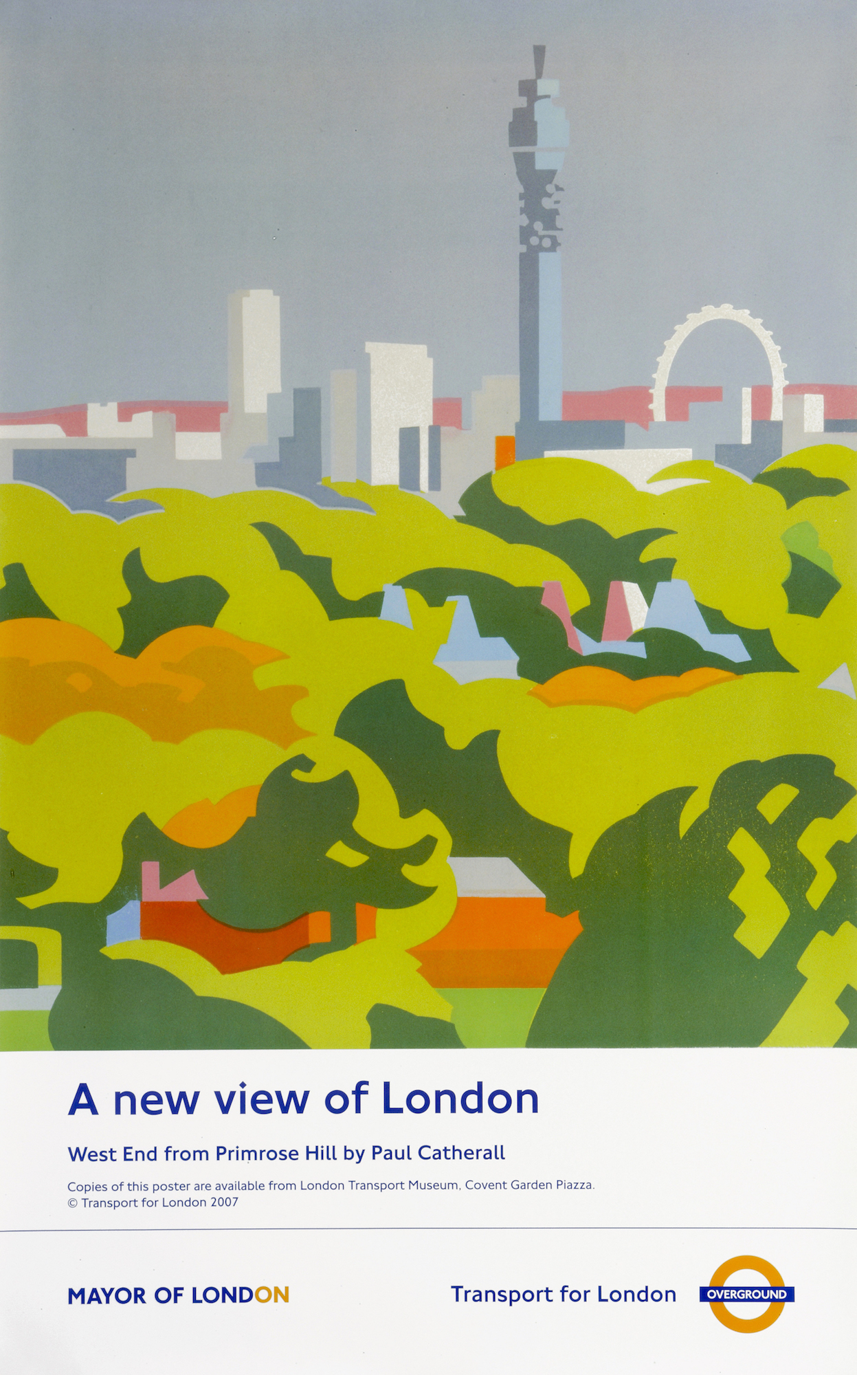 West End From Primrose Hill Poster - Paul Catherall